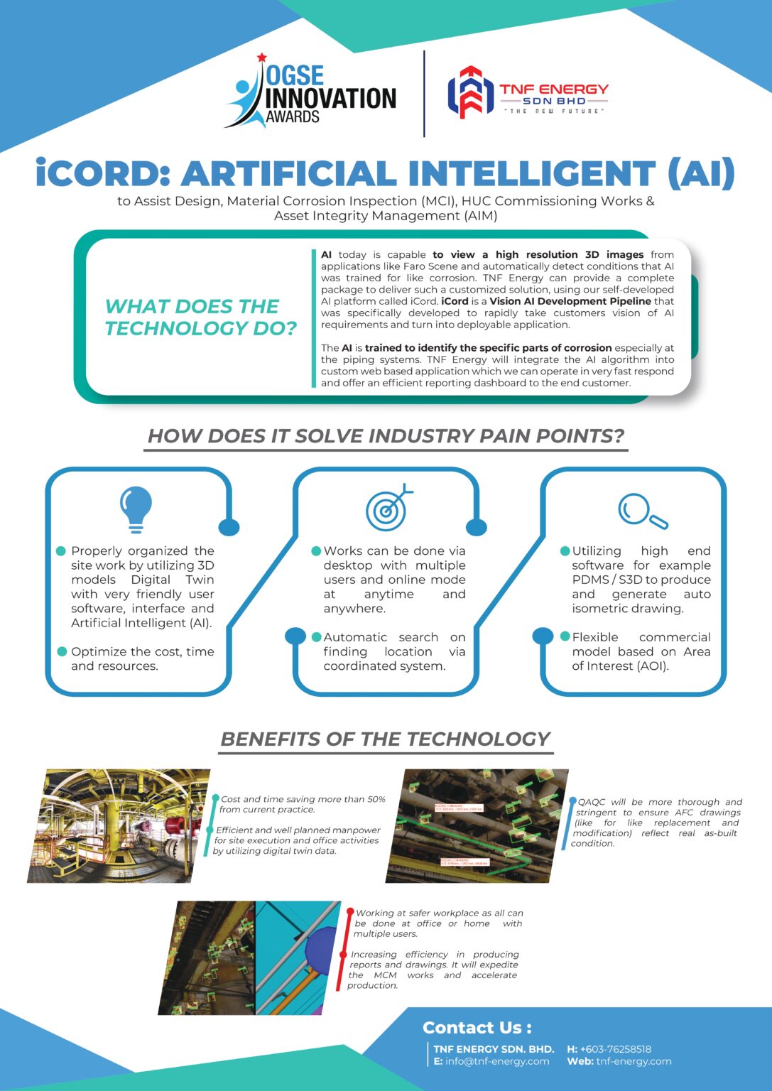 Oil & Gas Asia (OGA) 2022 – OGSE Innovation Awards – iCORD: Artificial ...